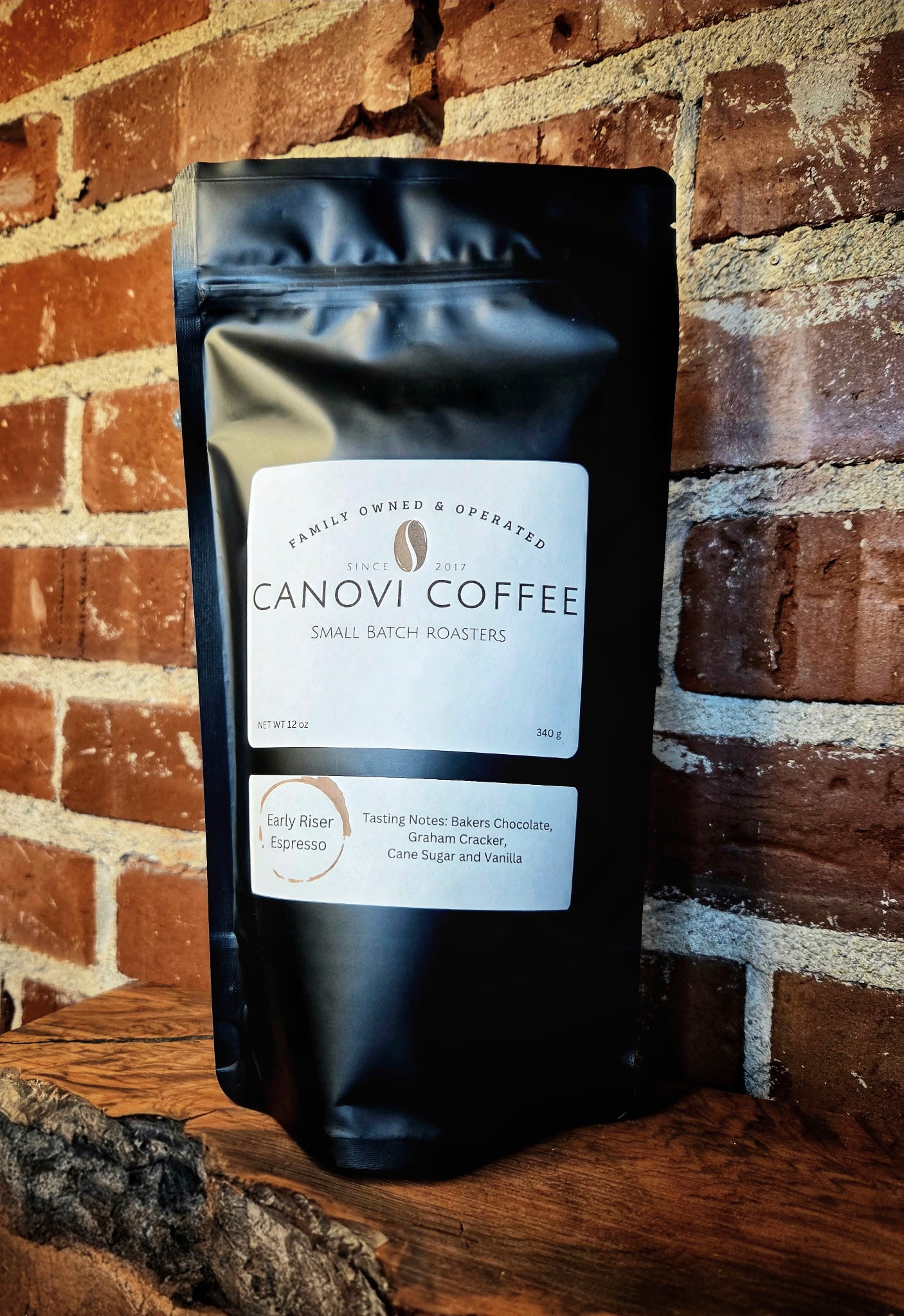 Early Riser Espresso Blend 12 oz bag – CANOVI COFFEE